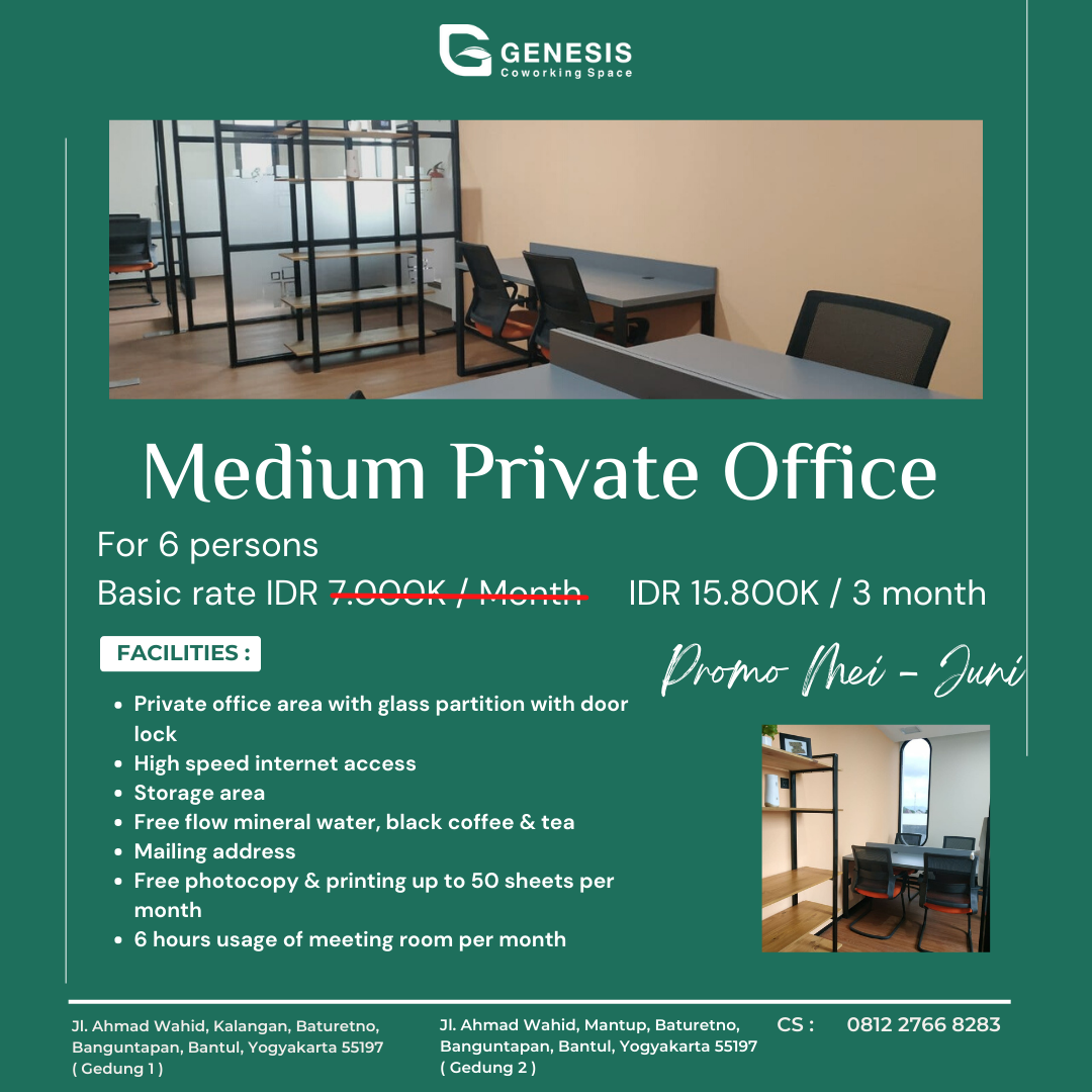 Genesis Coworking Space – Co working Space Ternyaman di Jogja