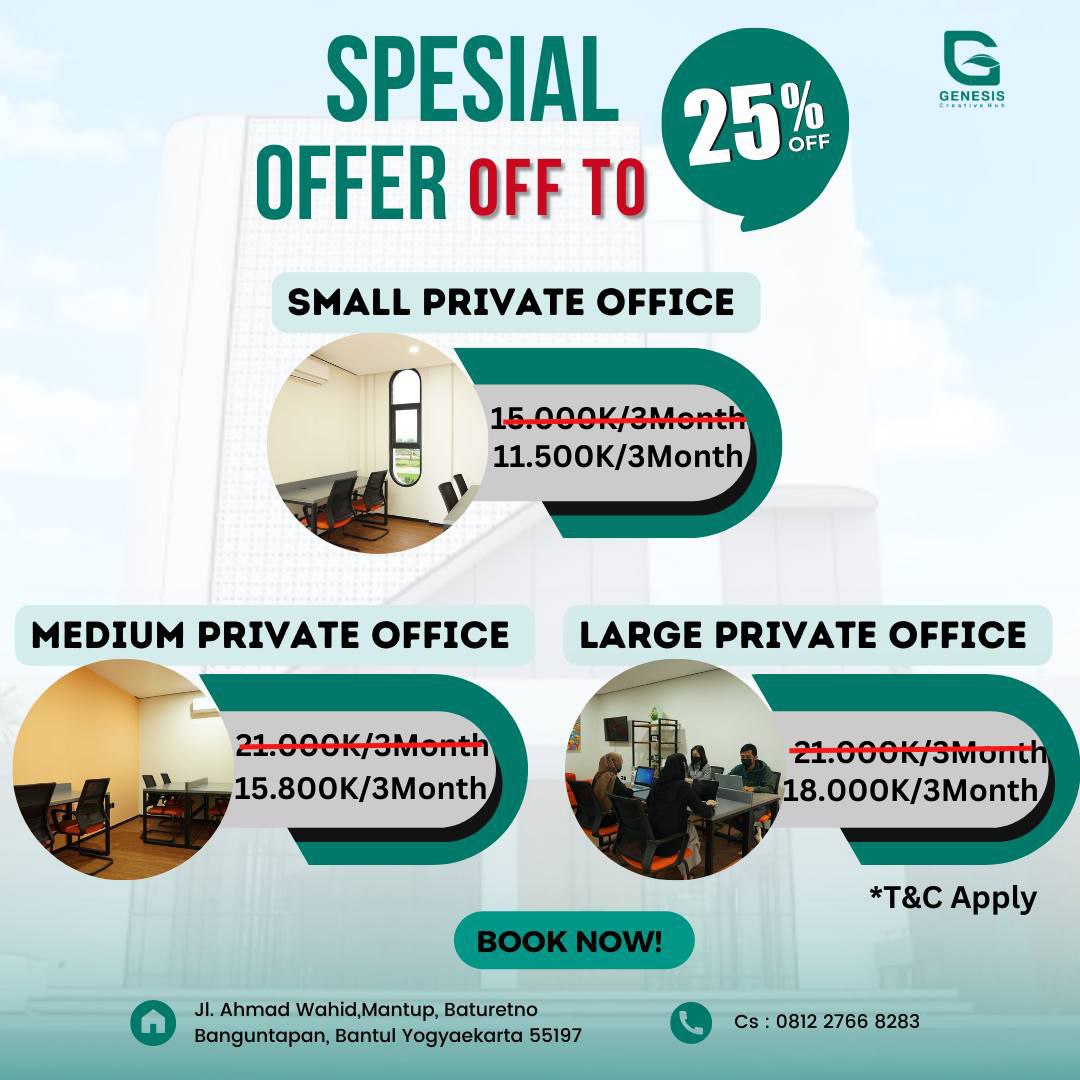 Genesis Coworking Space – Co working Space Ternyaman di Jogja